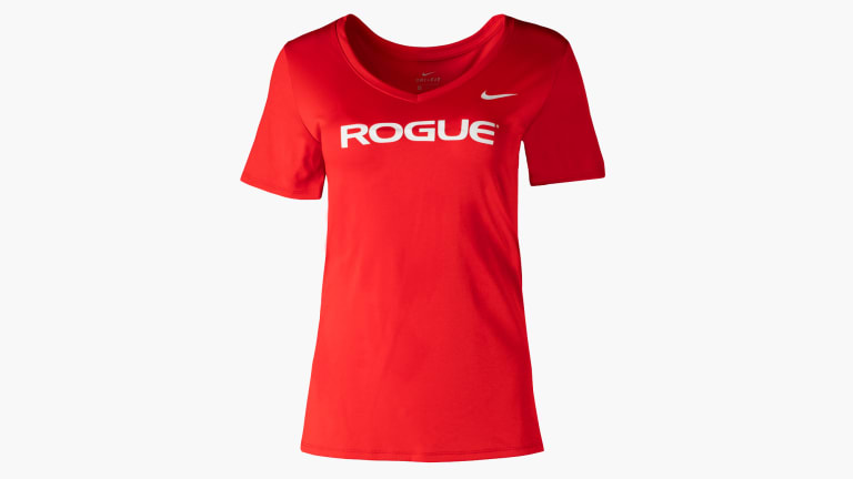 Rogue Nike Legend V-Neck Tee - Women's - University Red | Rogue Fitness